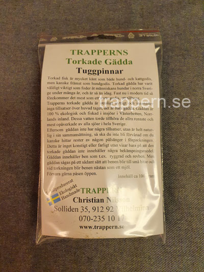 TRAPPERNS TORKADE GÄDDA – TUGGPINNAR